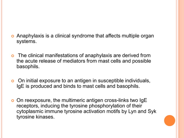 Anaphylaxis and anesthesia | PPTX | Allergies | Diseases and Conditions