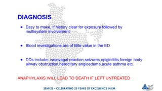 anaphylaxis - introduction and management | PPTX