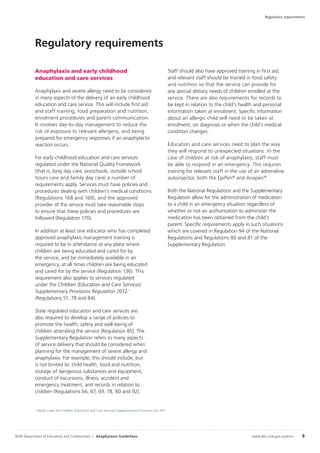 Anaphylaxis Guidelines For Early Childhood Education And Care Services ...