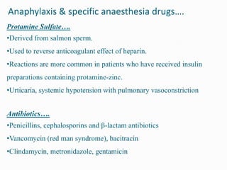 Anaphylaxis in Anesthesiology | PPTX