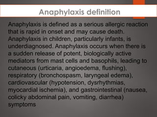 anaphylaxis from definition to treatment .pptx