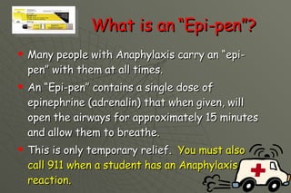 Anaphylaxis Poster | PPT