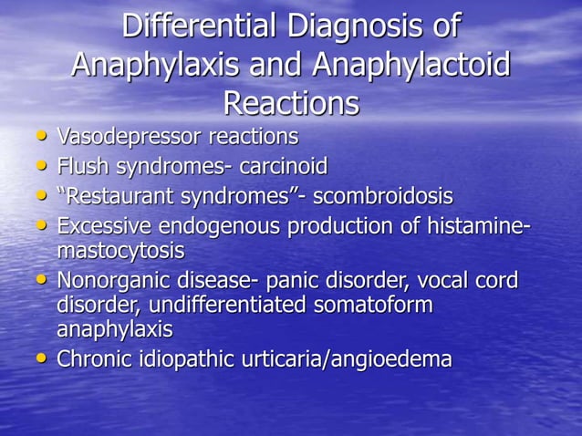 Anaphylaxis talk.ppt | Allergies | Diseases and Conditions