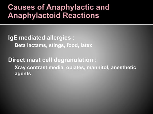Peri-operative Anaphylaxis | PPTX