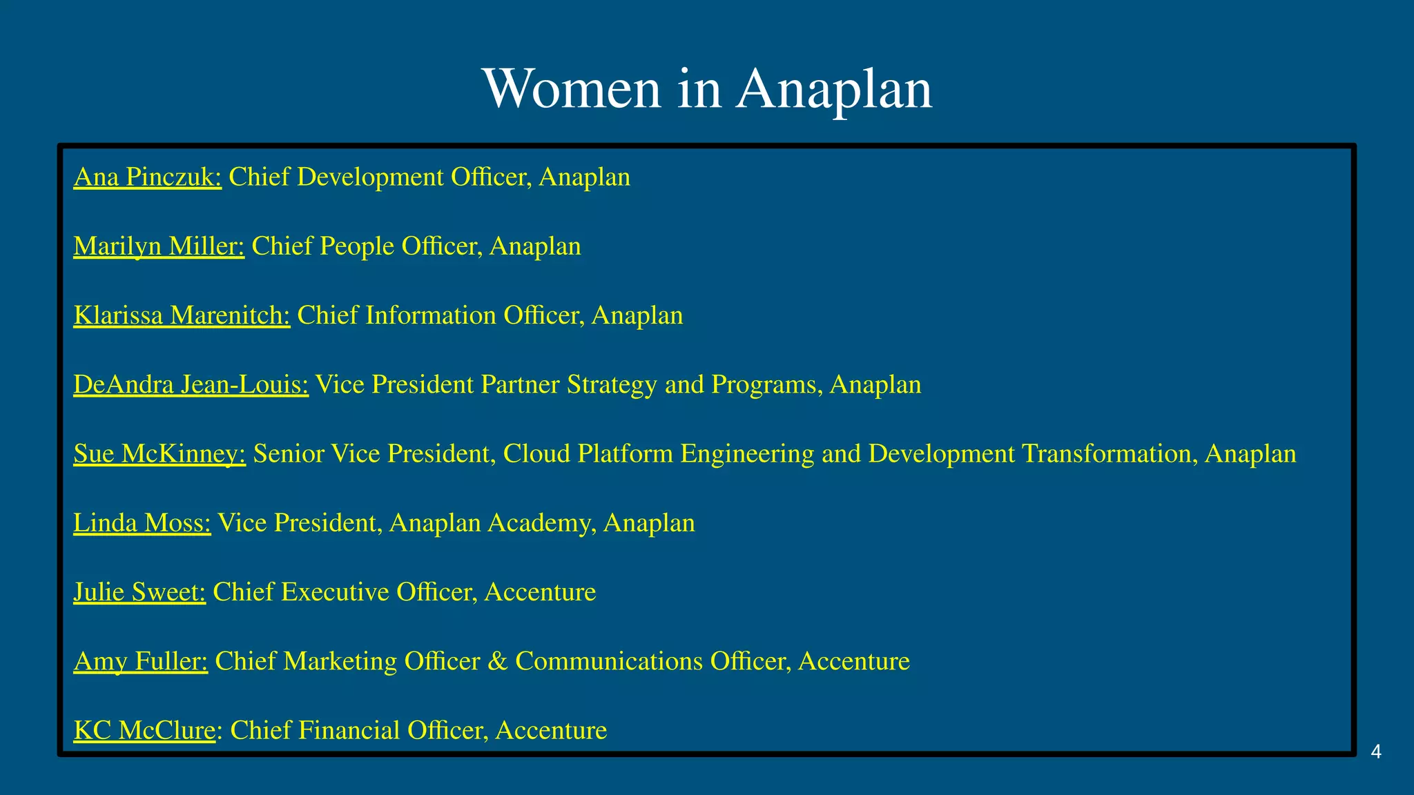 SGA Talent Present Anaplan's Partners and Leadership Team | PDF