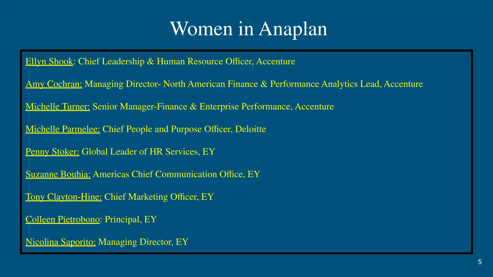 SGA Talent Present Anaplan's Partners and Leadership Team | PDF