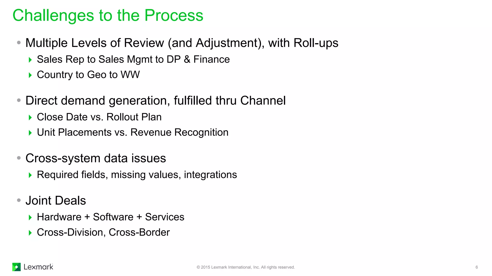 Anaplan Hub 2015: Lexmark and demand planning for sales and supply ...