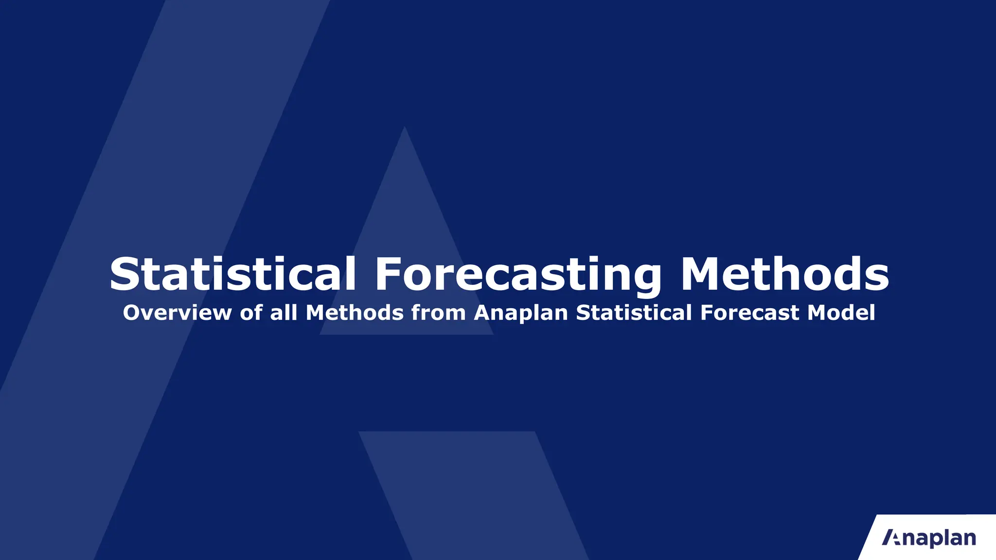 Anaplan Stat Forecasting Methods.pdf