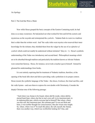 An Apology For Hermann Hesse S Siddhartha | PDF