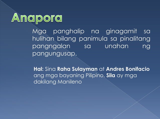 Anapora at katapora | PPTX