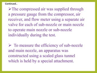 An apparatus for measuring the sub nozzle efficiency of | PPT