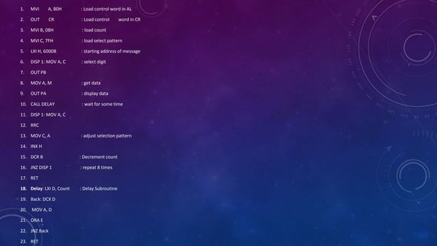 An application of 8085 register interfacing with LED | PPTX | Computer ...