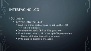 An application of 8085 register interfacing with LCD | PPTX