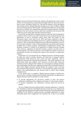 An Application Of Flipped Classroom In Mathematics Teacher Education ...