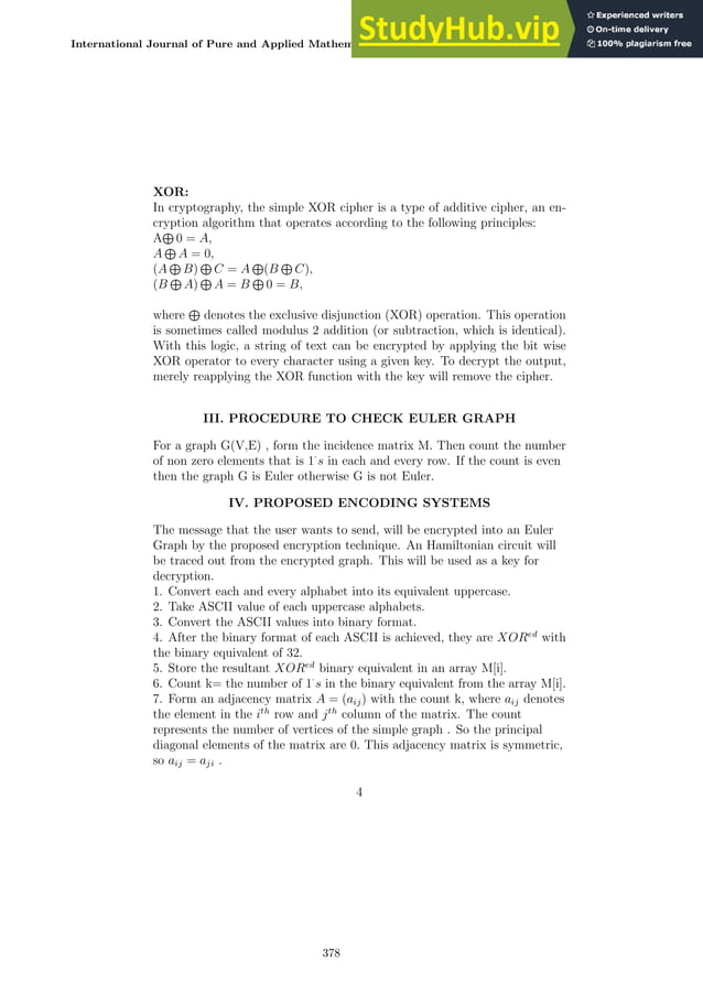 An Application Of Graph Theory In Cryptography | PDF