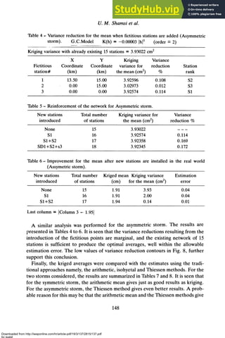 An Application Of Kriging To Rainfall Network Design | PDF