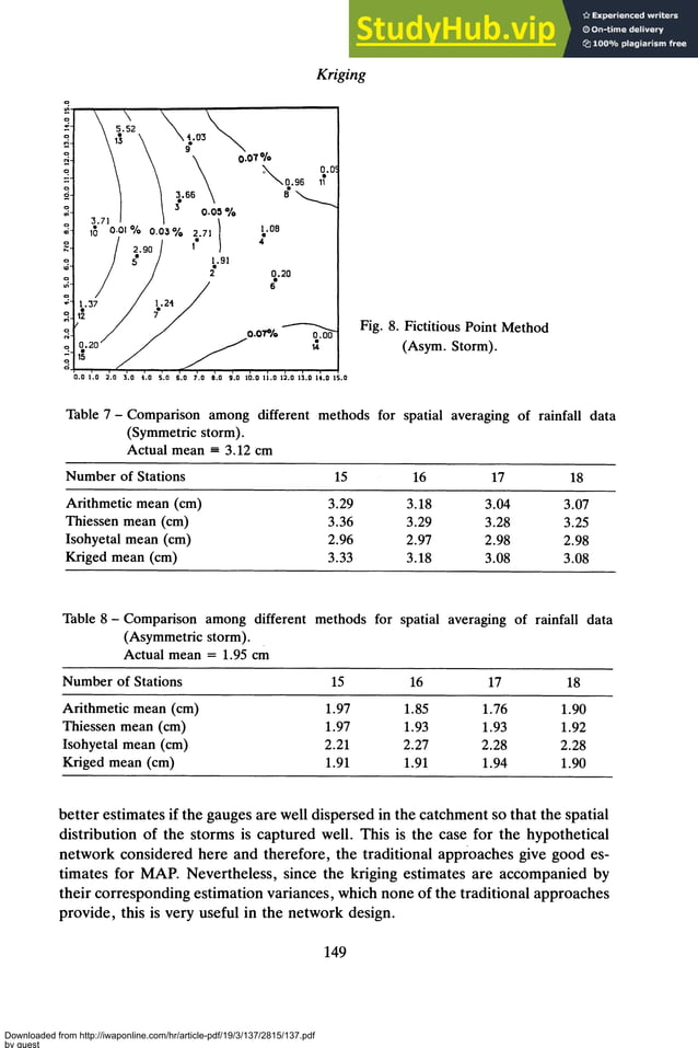An Application Of Kriging To Rainfall Network Design | PDF