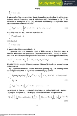 An Application Of Kriging To Rainfall Network Design | PDF