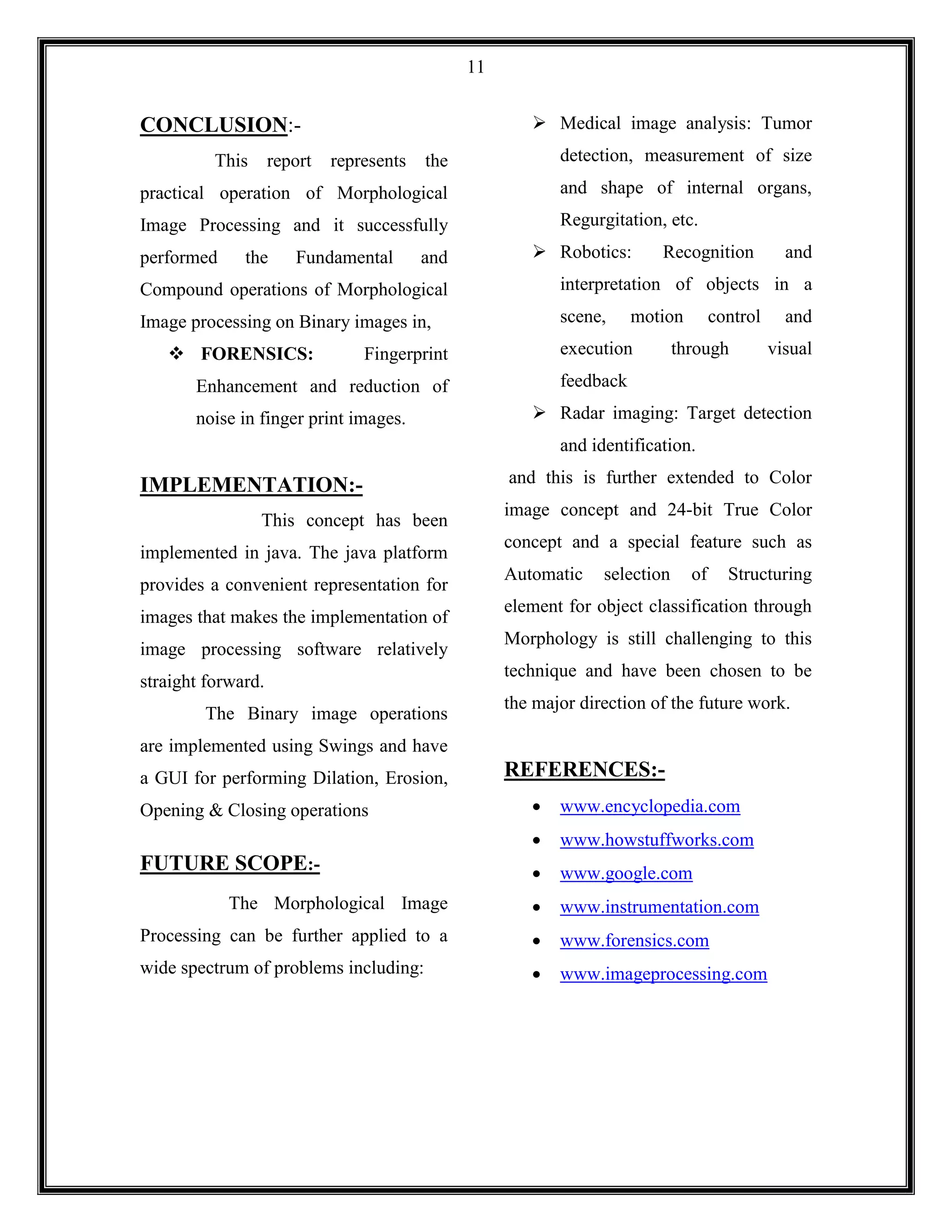 An application of morphological | DOC | Photo Editing Software | Computer Software and Applications