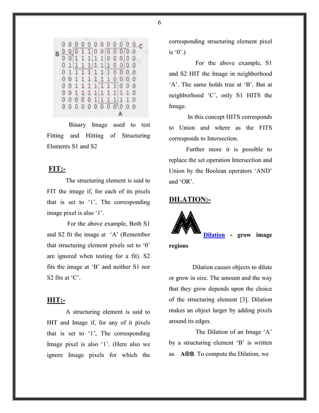 An application of morphological | DOC | Photo Editing Software | Computer Software and Applications