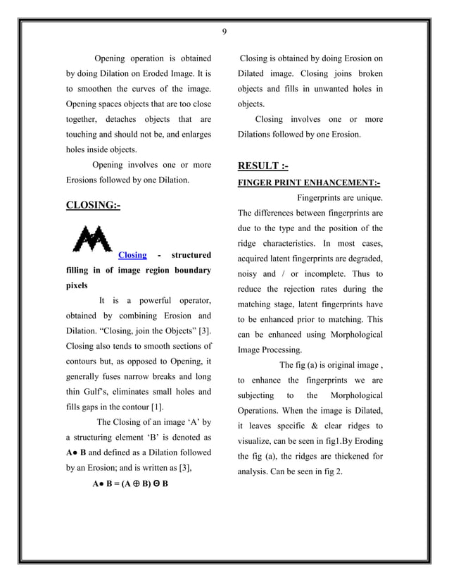 An application of morphological | DOC | Photo Editing Software | Computer Software and Applications