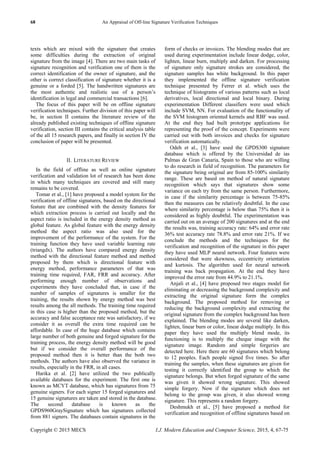 An appraisal of offline signature verification techniques | PDF