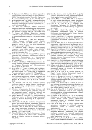 An appraisal of offline signature verification techniques | PDF