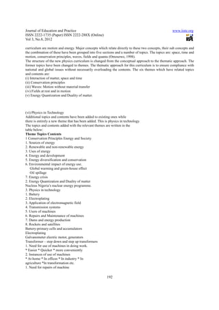 An appraisal of the new nigerian senior secondary school physics ...