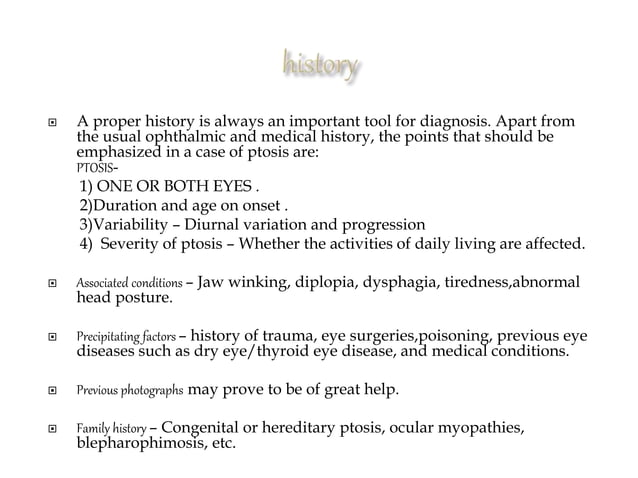 An approach to a case of ptosis | PPTX