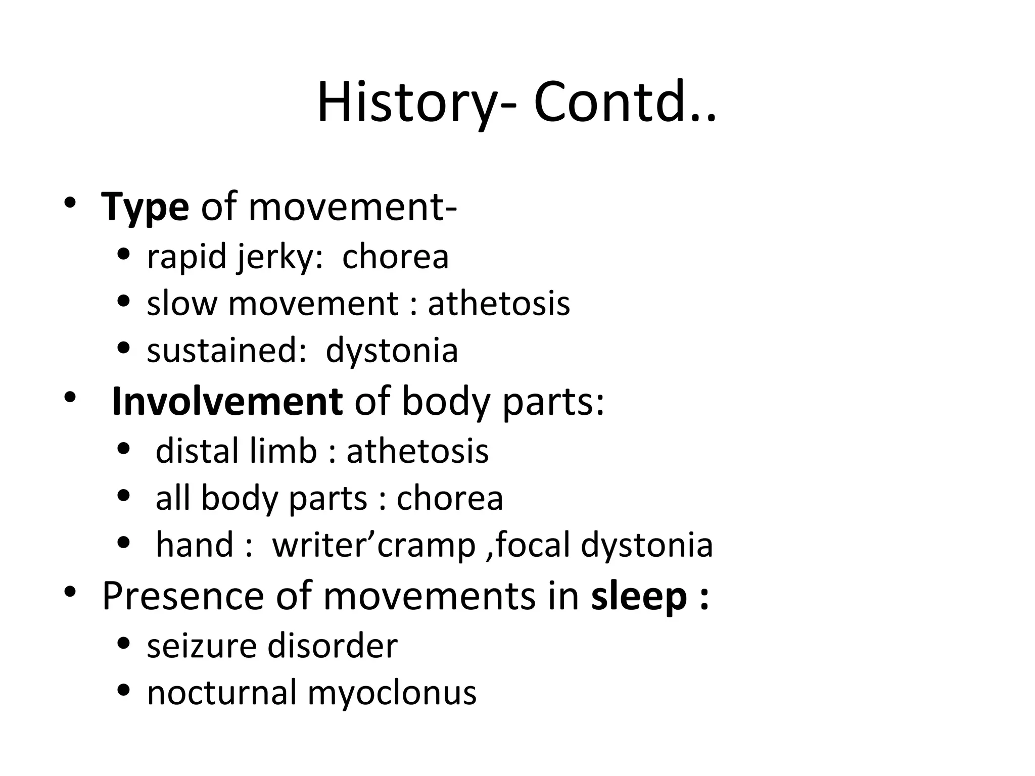 An approach to a child with abnormal movement | PPT