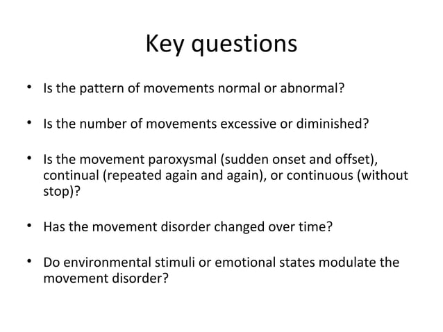 An approach to a child with abnormal movement | PPT | Brain and Nervous ...