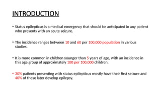 AN APPROACH TO A CHILD WITH STATUS EPILEPTICUS | PPTX