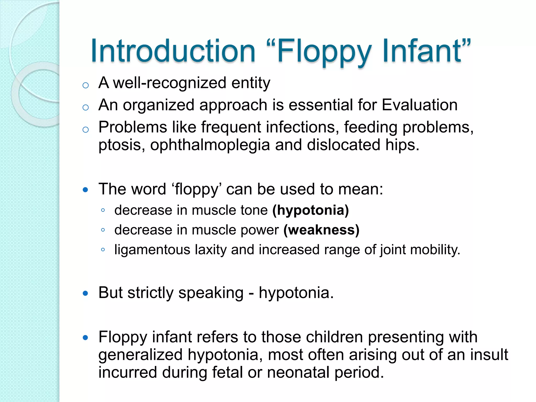An approach to a Floppy infant - Dr Sujit | PPTX