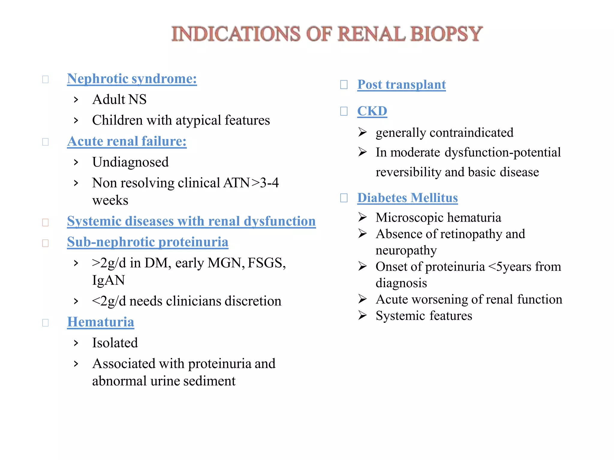 An approach to a kidney biopsy manan | PPTX