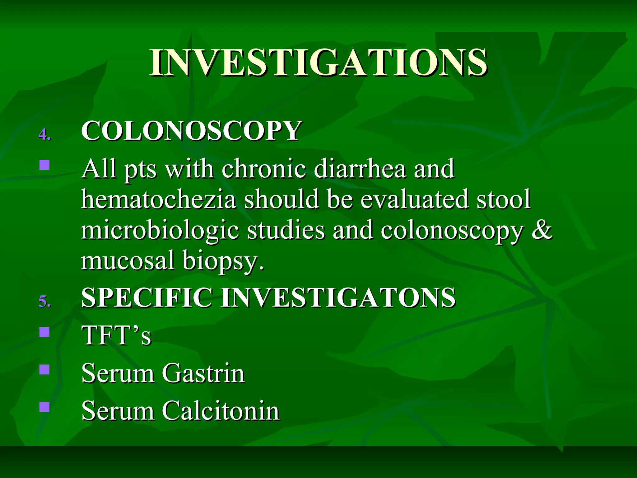 An approach to a patient with chronic diarrhea | PPT | Digestive ...