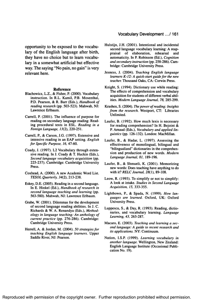 An Approach to Basic Vocabulary Development for English Language ...