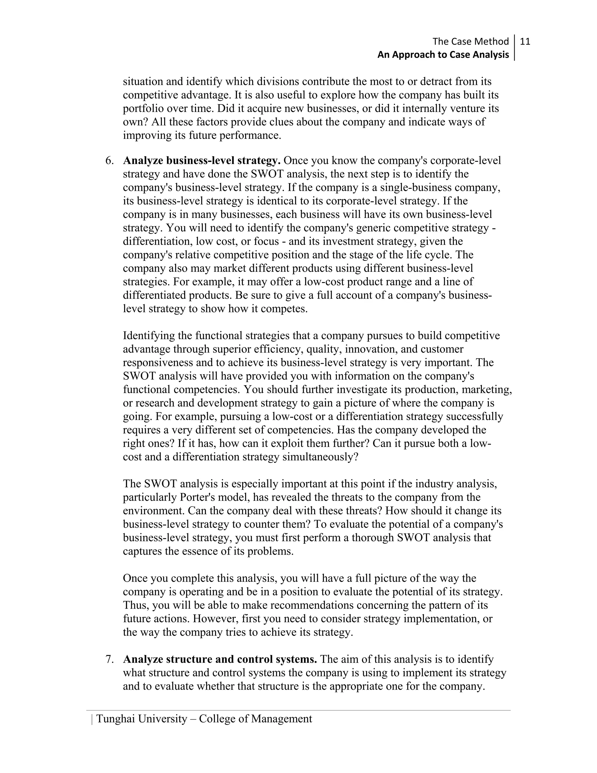 An Approach To Case Analysis | PDF