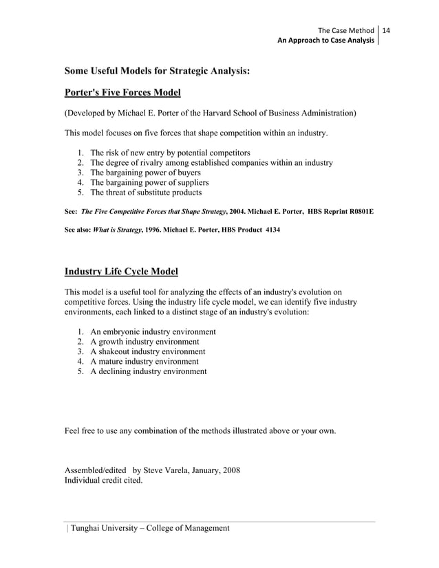 An Approach To Case Analysis | PDF