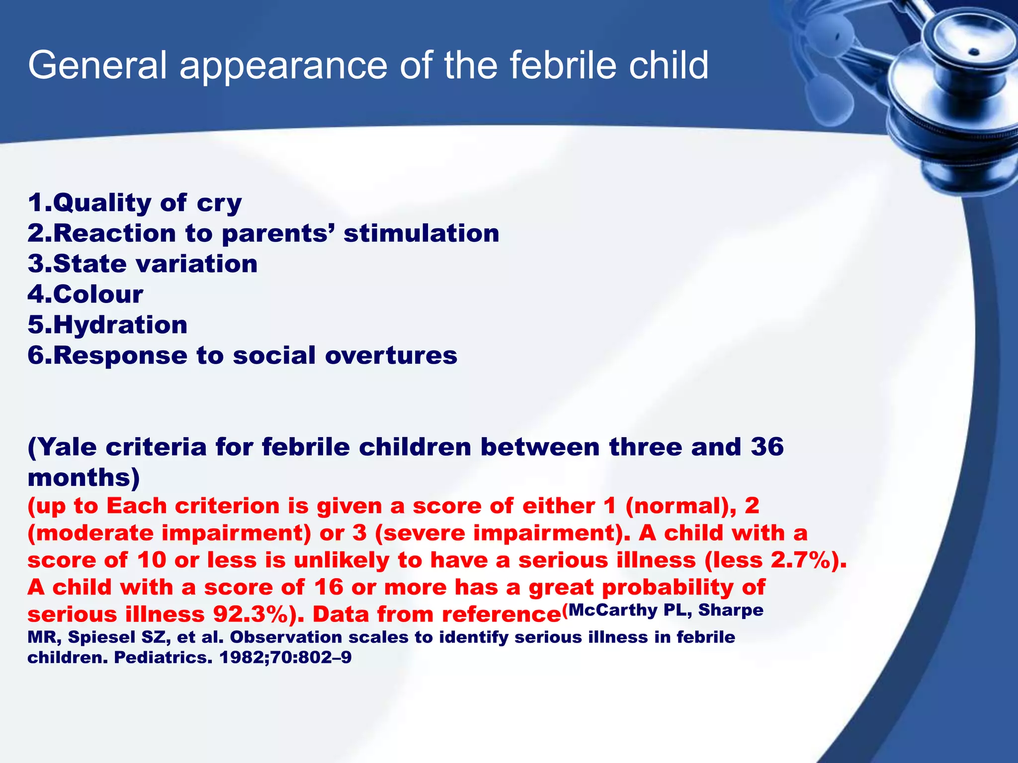 An approach to a child with fever | PPTX