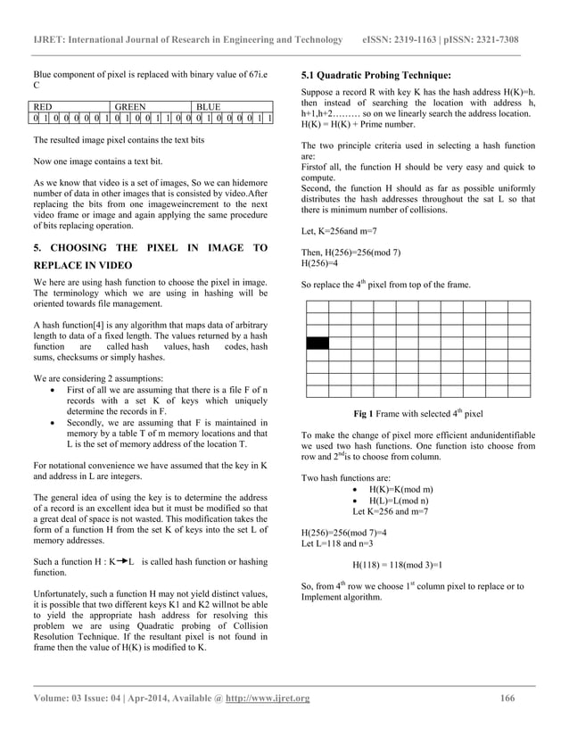 An approach to hide data in video using steganography | PDF | Video Software | Computer Software ...