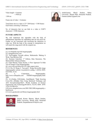 An approach to hide data in video using steganography | PDF | Video Software | Computer Software ...