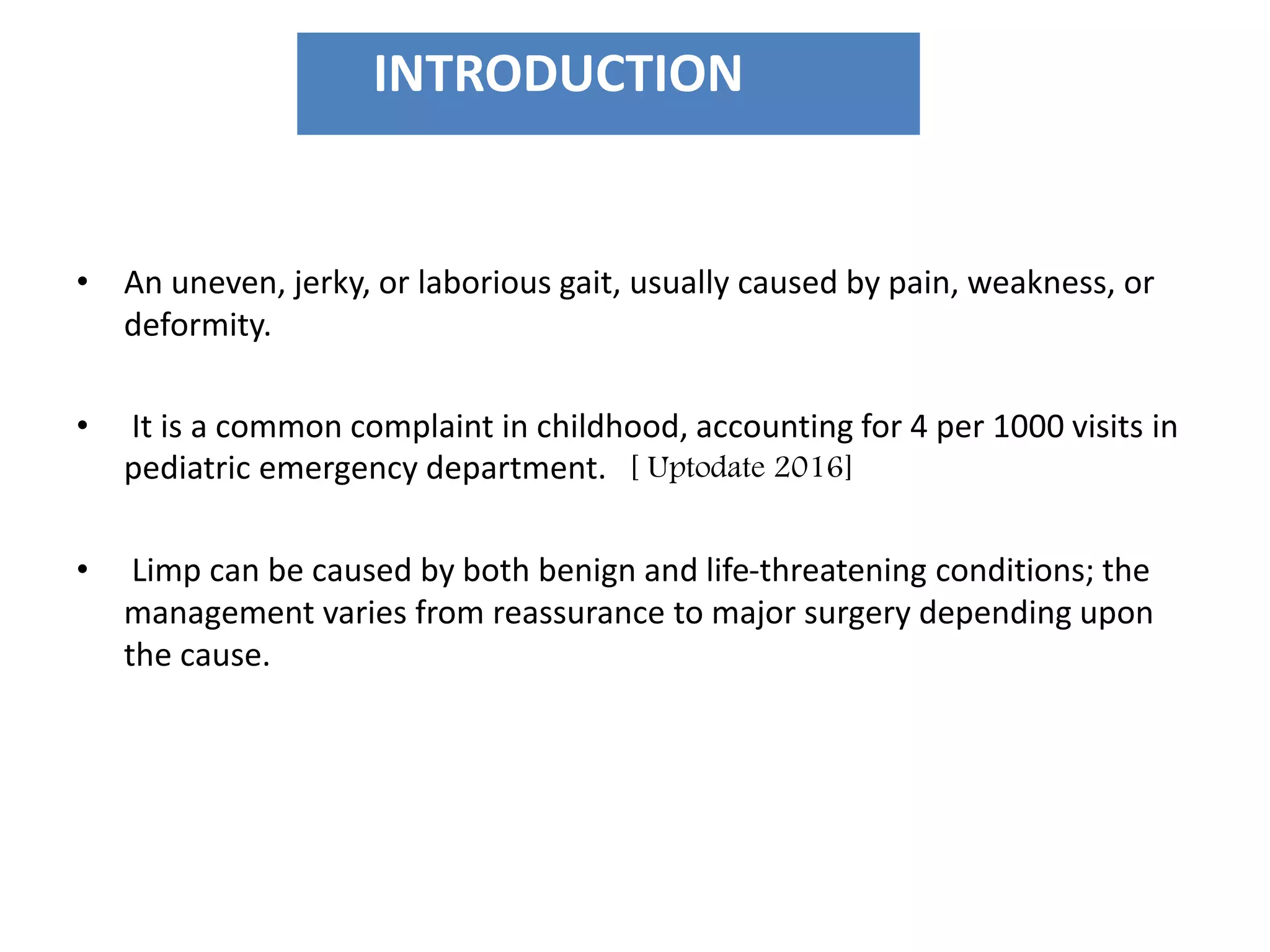 An approach to limping child | PPTX