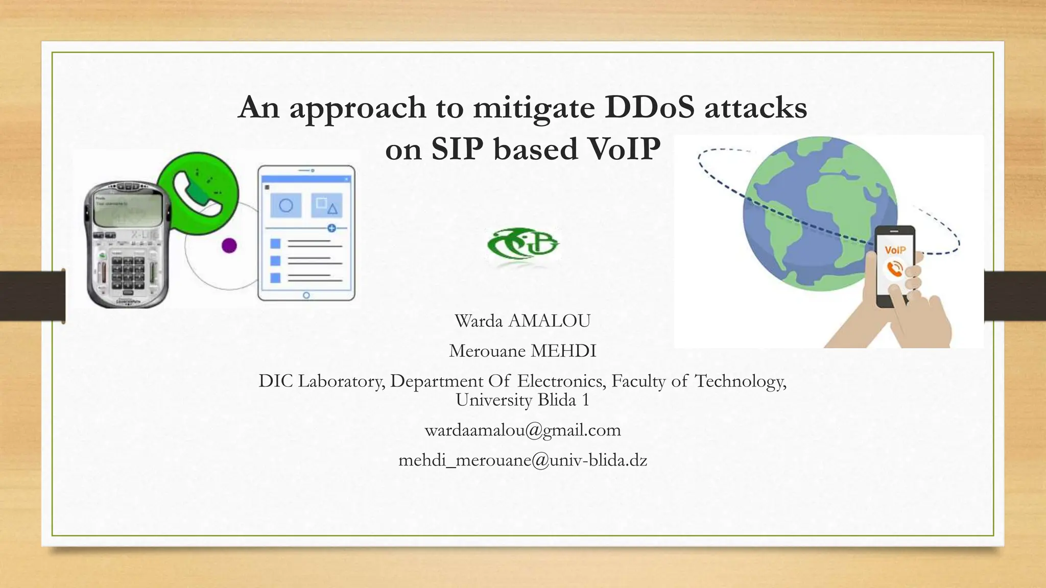 An approach to mitigate DDoS attacks on SIP.pptx