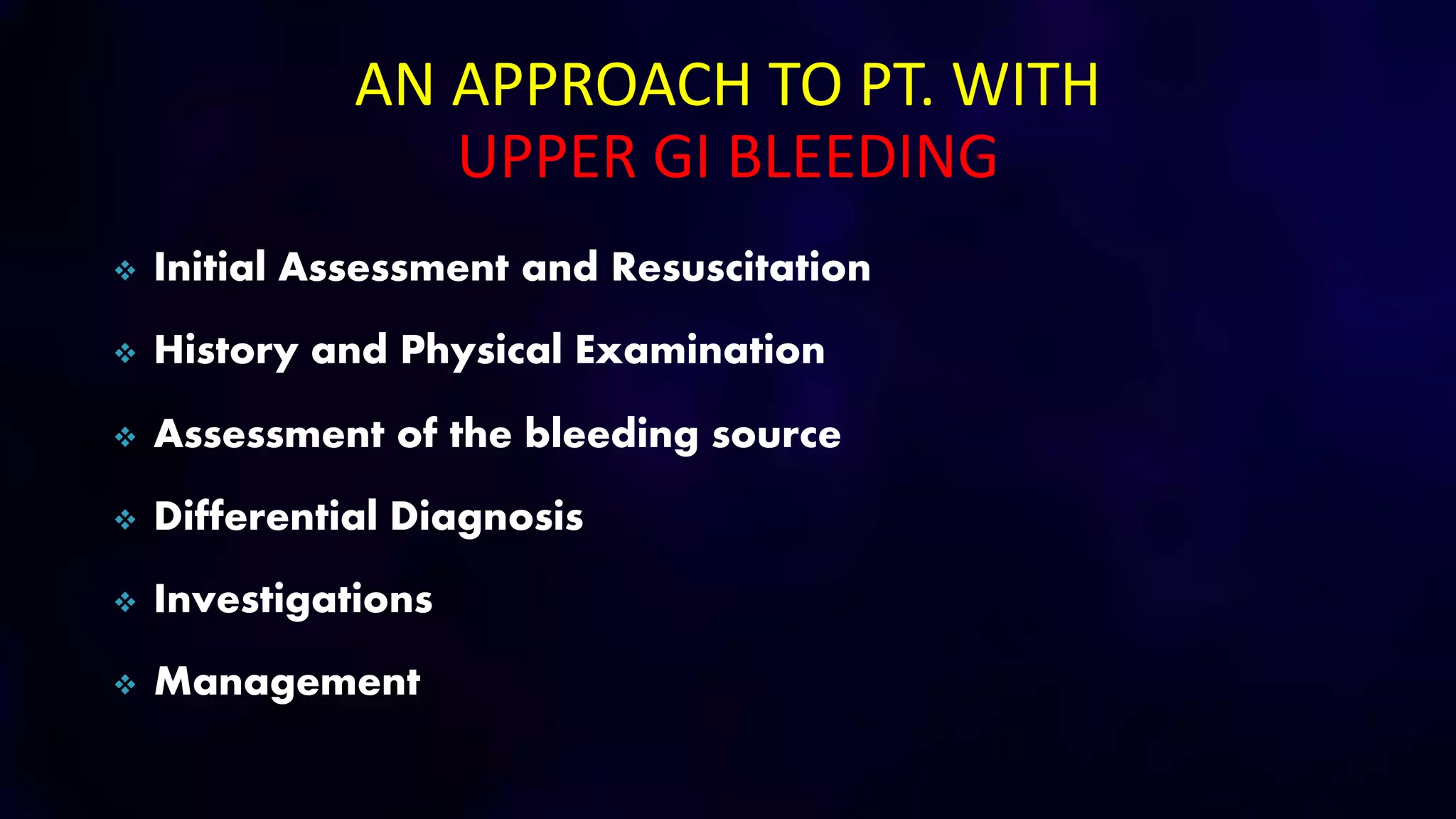 Upper GIT Bleeding | PPTX