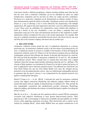 An approach to revoke blacklisted anonymous credential users through ttp | PDF | Internet ...