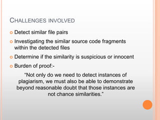 An approach to source code plagiarism | PPTX | Programming Languages | Computing