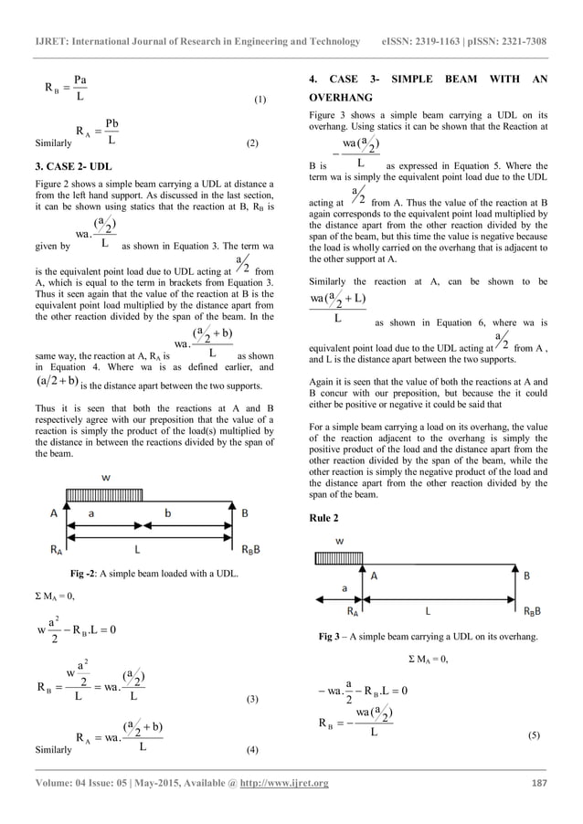 An approach to the determination of reactions in statically determinate ...