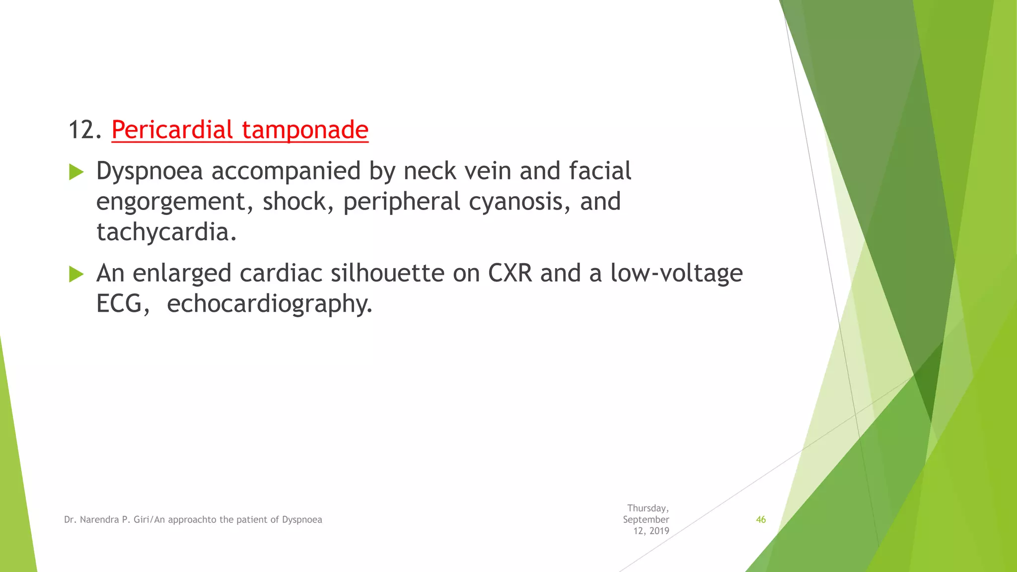 An approach to the patient of dyspnoea | PDF