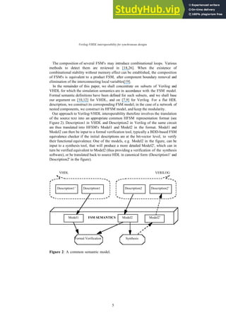 An Approach To Verilog-VHDL Interoperability For Synchronous Designs | PDF
