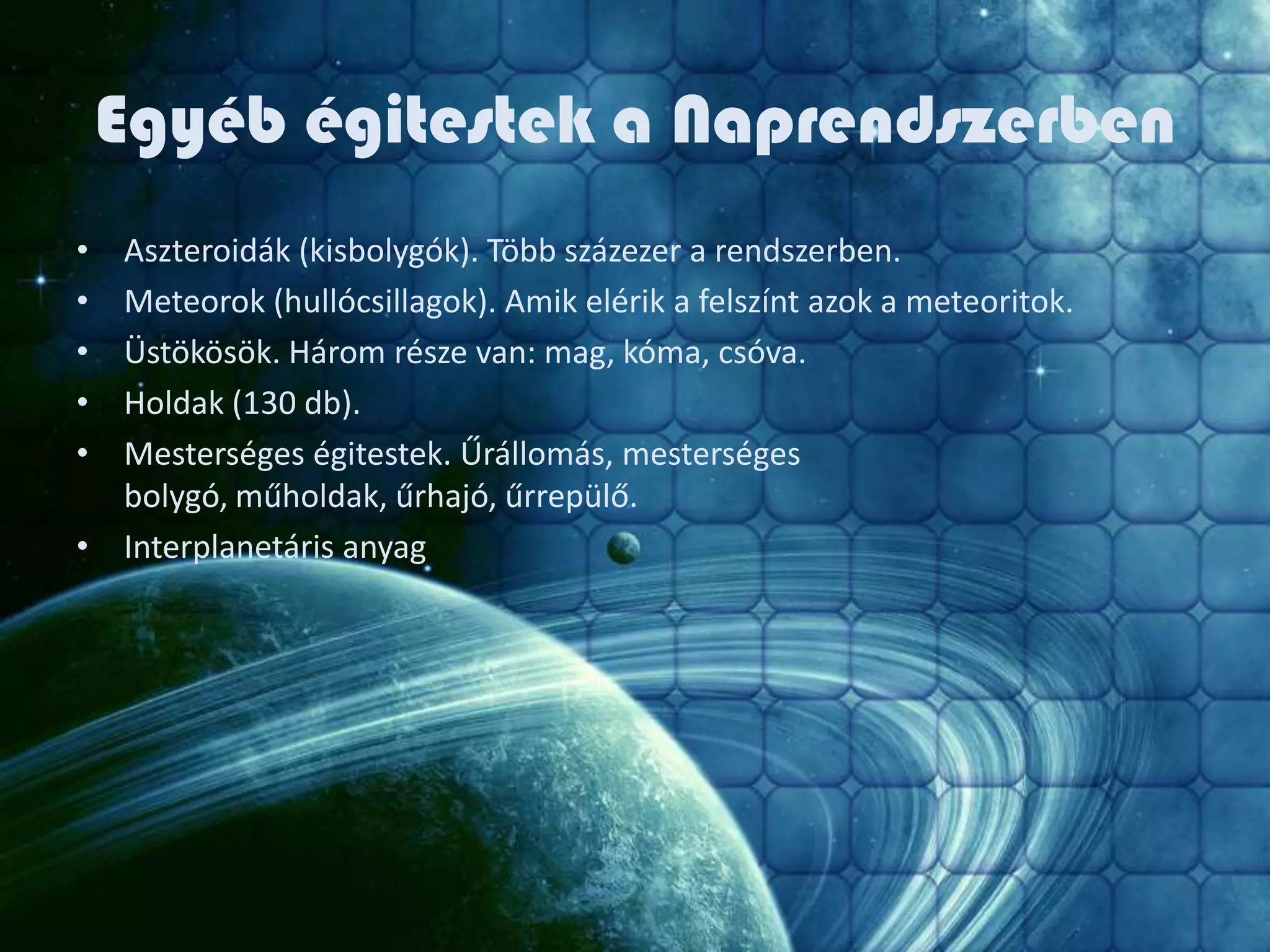 A naprendszer égitestei | PPTX